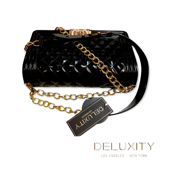 Deluxity | Bags | Nwt Deluxity La Convertible Black Gold Chain ...